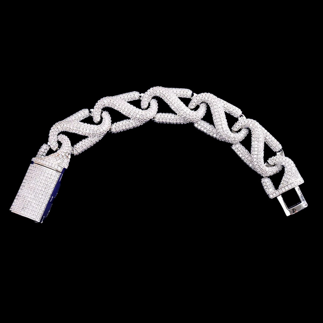 20MM 8 Shaped Iced Out Diamond Bracelet – Icey Pyramid