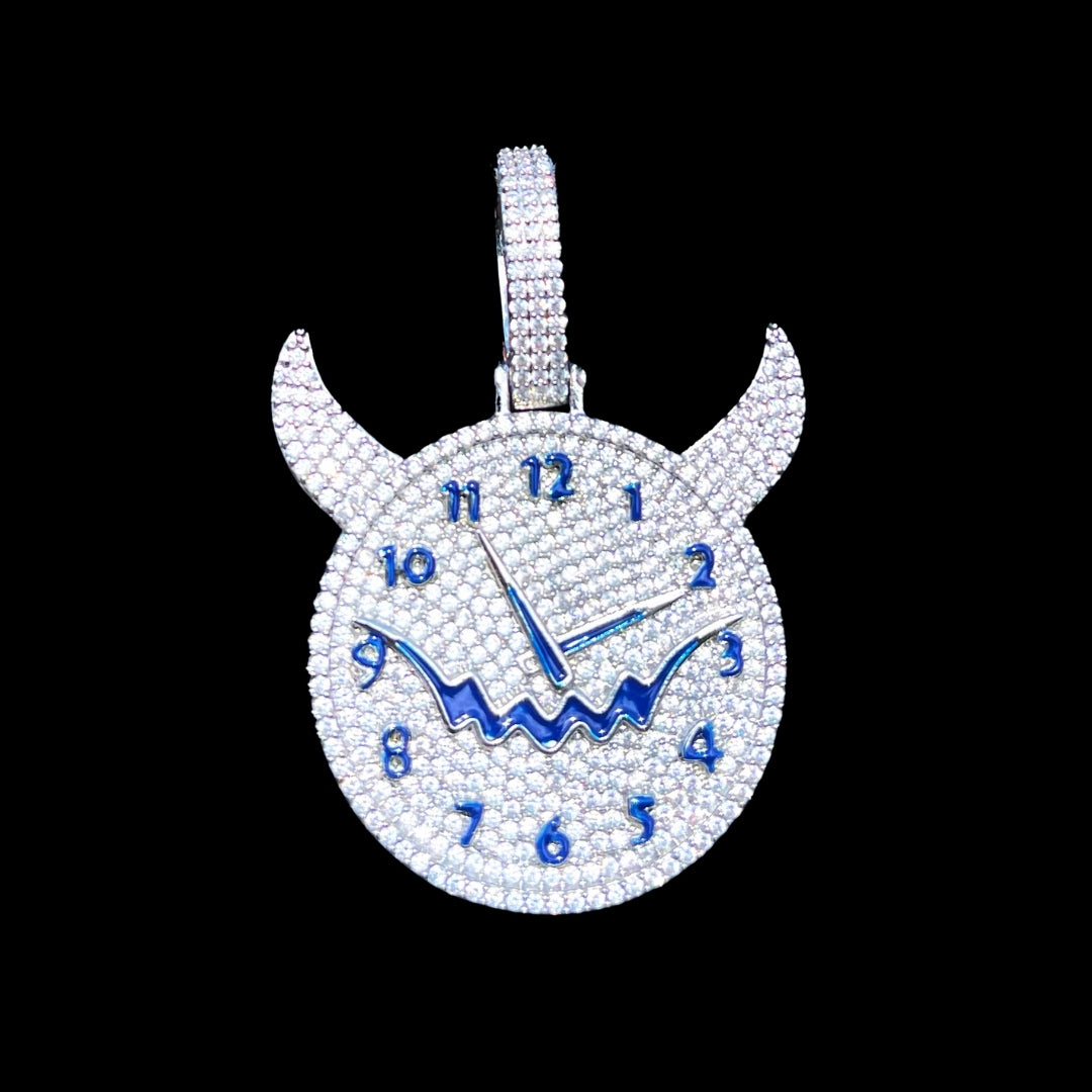 Demon Time Iced Out Diamond Pendant Necklace – Icey Pyramid