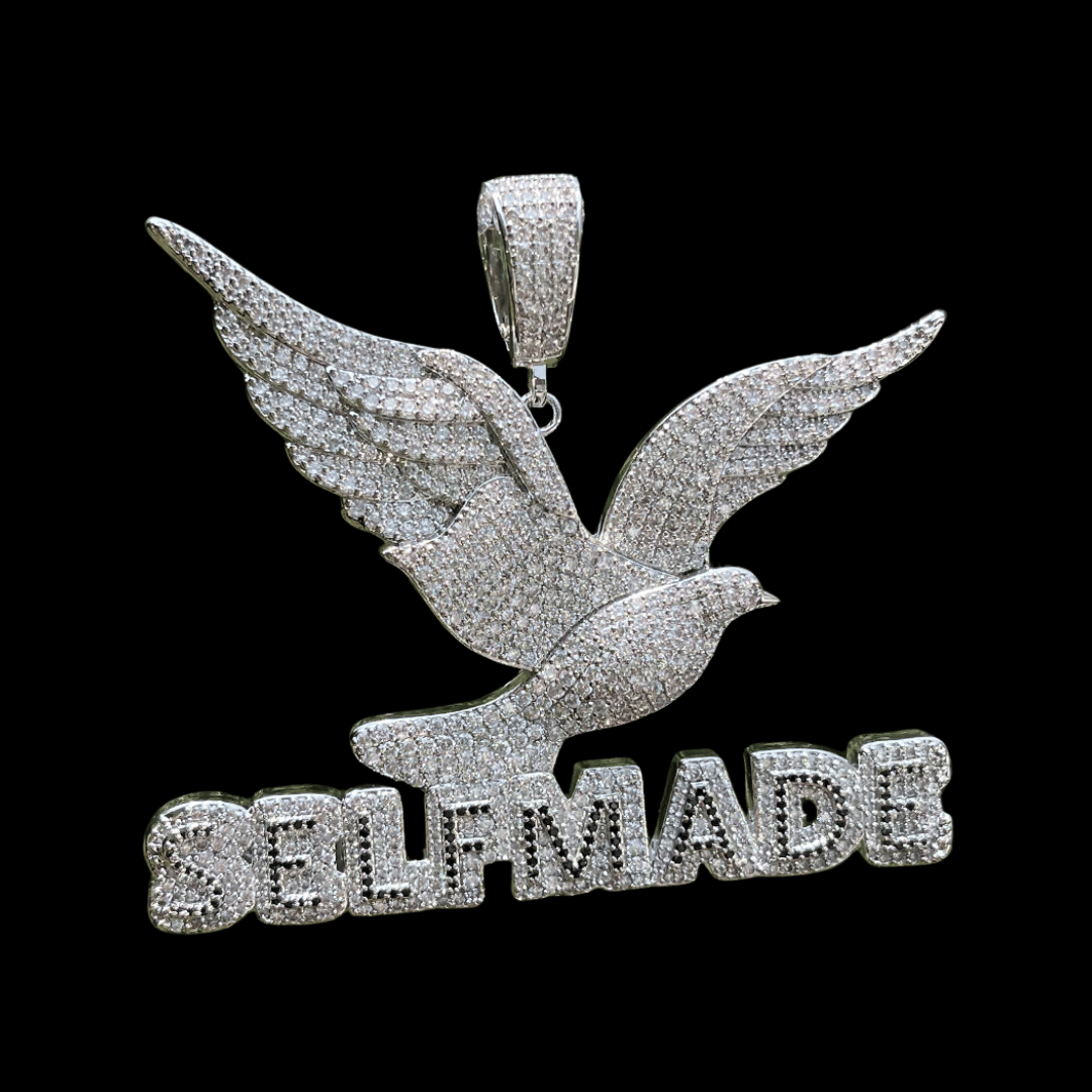 Self Made Dove Freedom Iced Out Diamond Pendant Necklace – Icey Pyramid