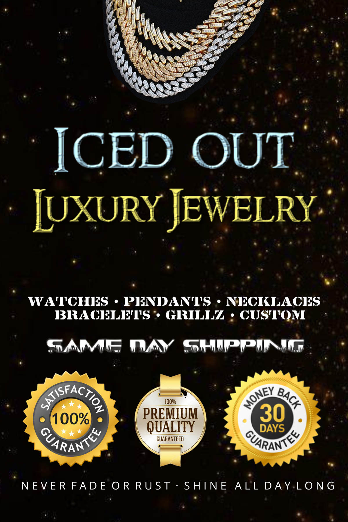 Iced Out Diamond Moissanite Hip Hop Jewelry & Customs – Icey Pyramid
