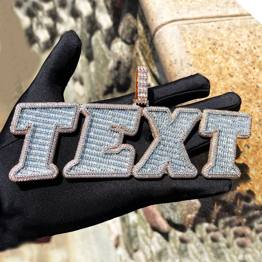 Iced Out Diamond Custom Name Necklace Pendants – Icey Pyramid