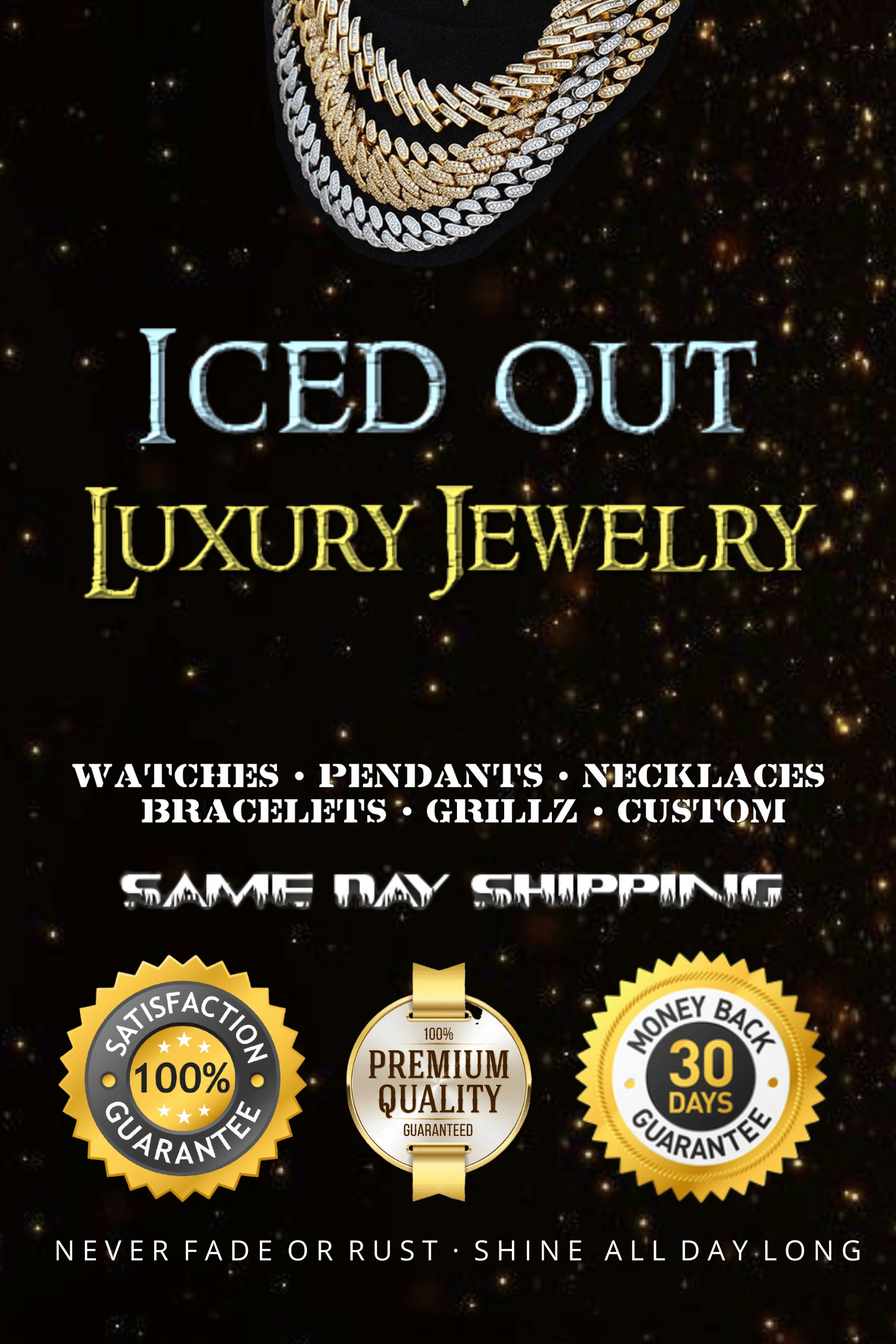 Iced Out Diamond Moissanite Hip Hop Jewelry & Customs – Icey Pyramid