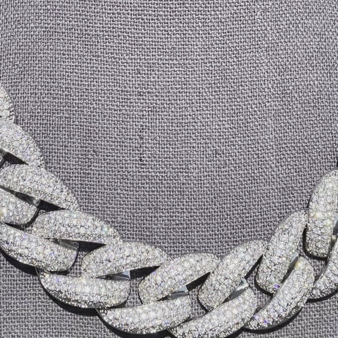 20MM Miami Cuban Iced Out Diamond Necklace Chain – Icey Pyramid
