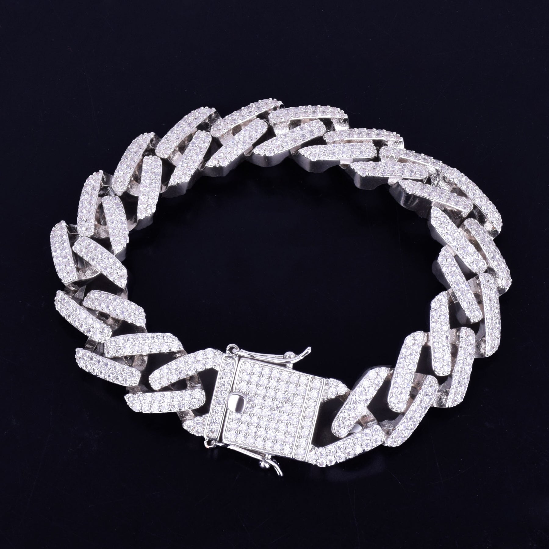 14MM Miami Cuban Link Iced Out Diamond Necklace Bracelet Set – Icey Pyramid