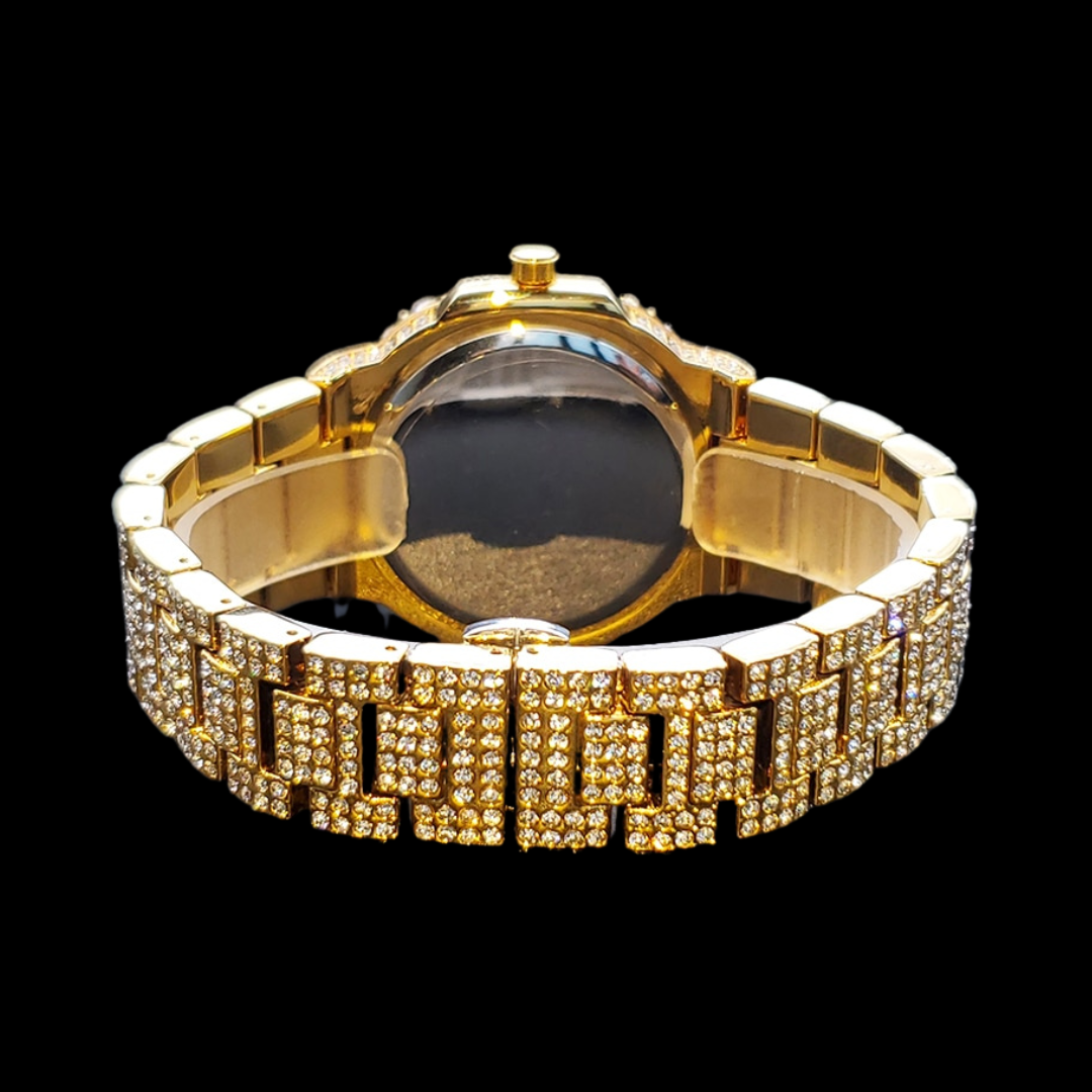 VVS Full Ice Date Special Minute Hand Iced Out Diamond Watch – Icey Pyramid