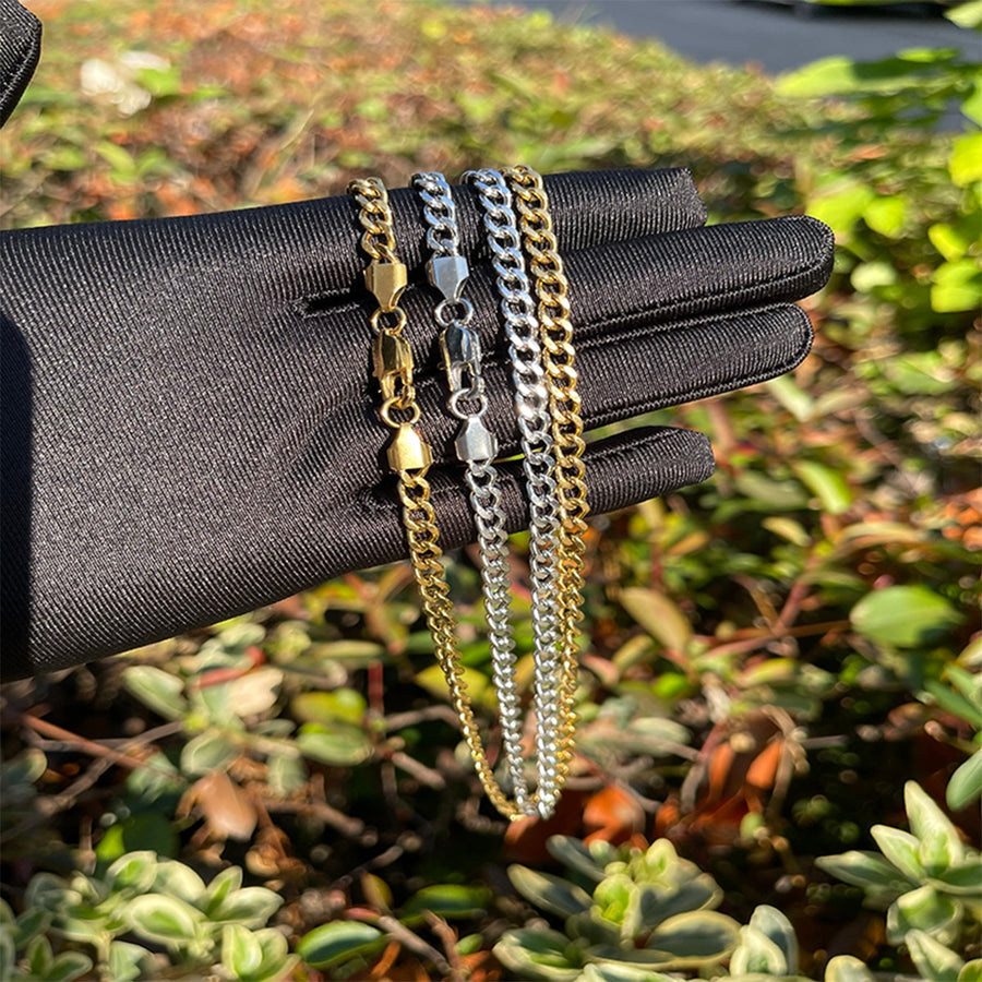 5MM Stainless Steel Cuban Link Chain Necklace – Icey Pyramid